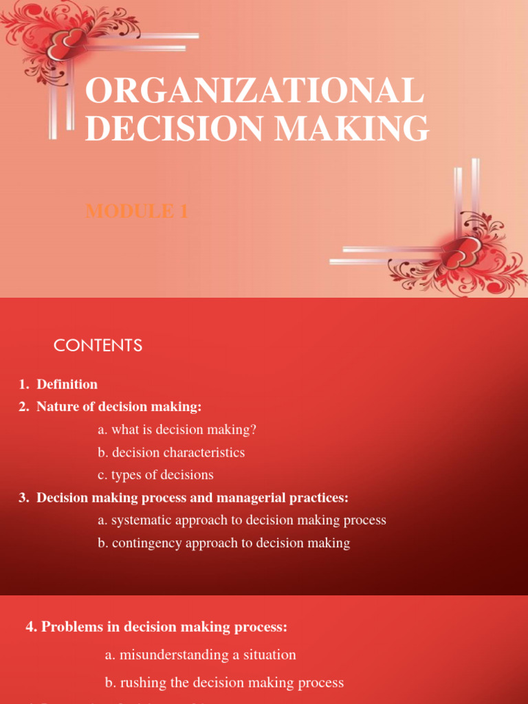 Understanding Organizational Decision Making | PDF | Brainstorming | Decision Making