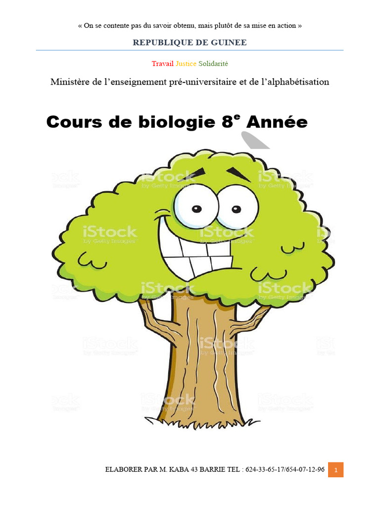 Cours de Biologie 8e Année en Guinée | PDF | Apis (insecte) | Cellule ...