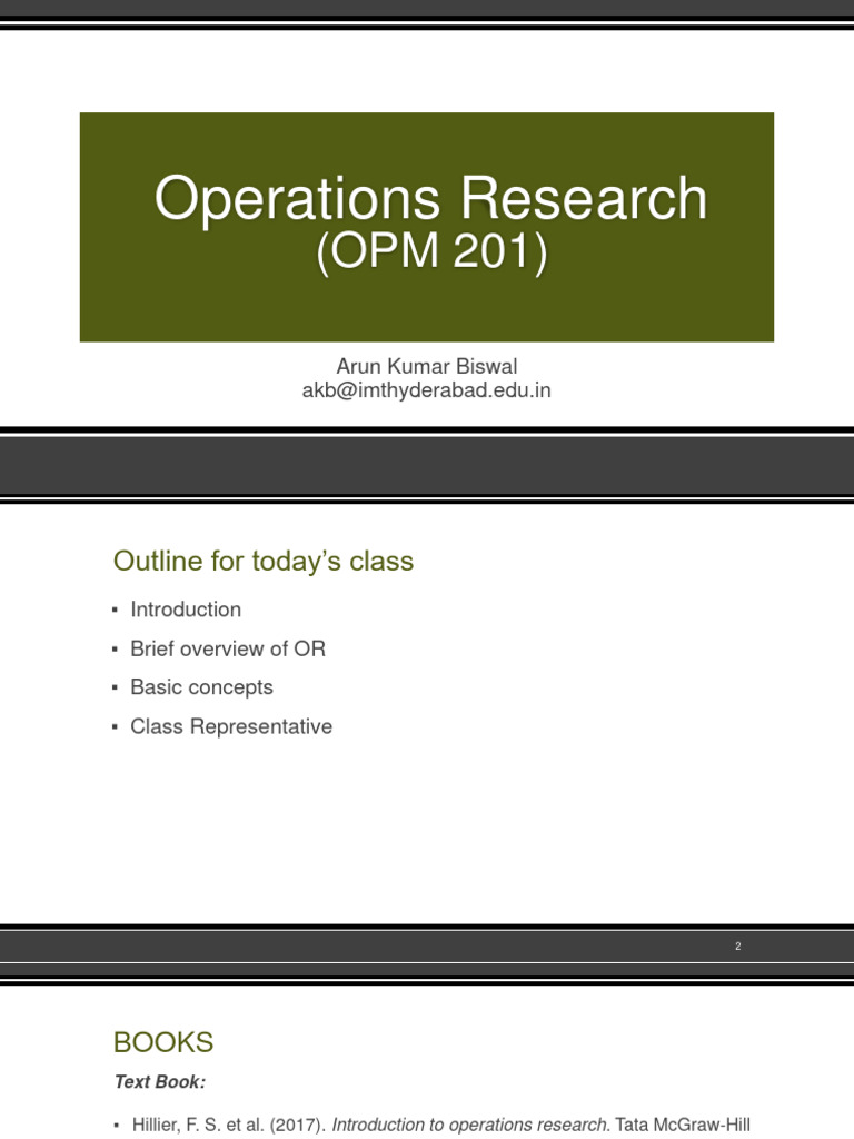 2022 - Session 1-4 Operations Research | PDF | Linear Programming | Mathematical Optimization