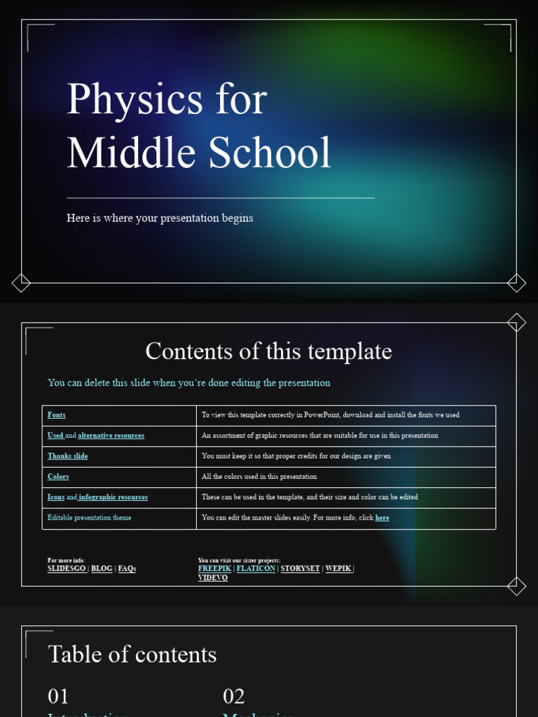Physics For Middle School by Slidesgo | PDF | Planets | Solar System