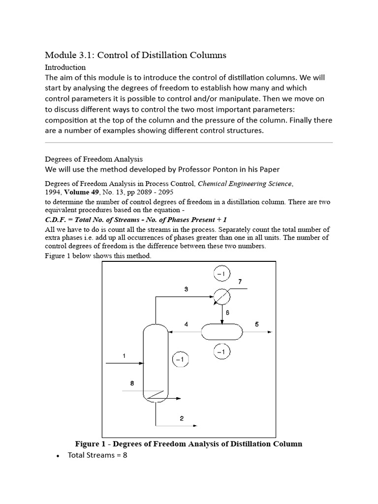 Distillation Column Pressure | Download Free PDF | Distillation | Heat ...
