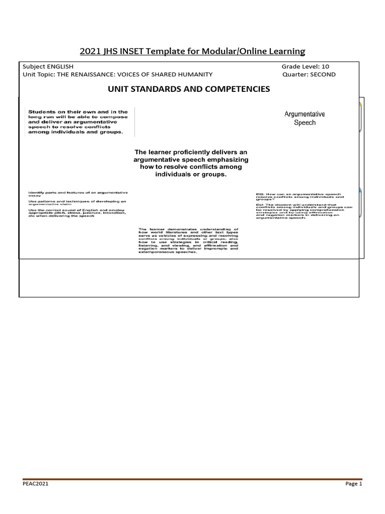 S8.1 Efdt Template For Asynchronous Online Learning Material | PDF | Cyberbullying | Social Media