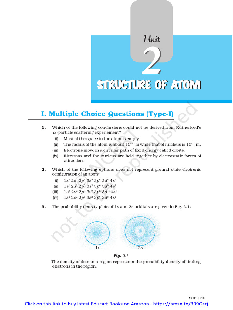 Structure of Atom | PDF | Atomic Orbital | Electron