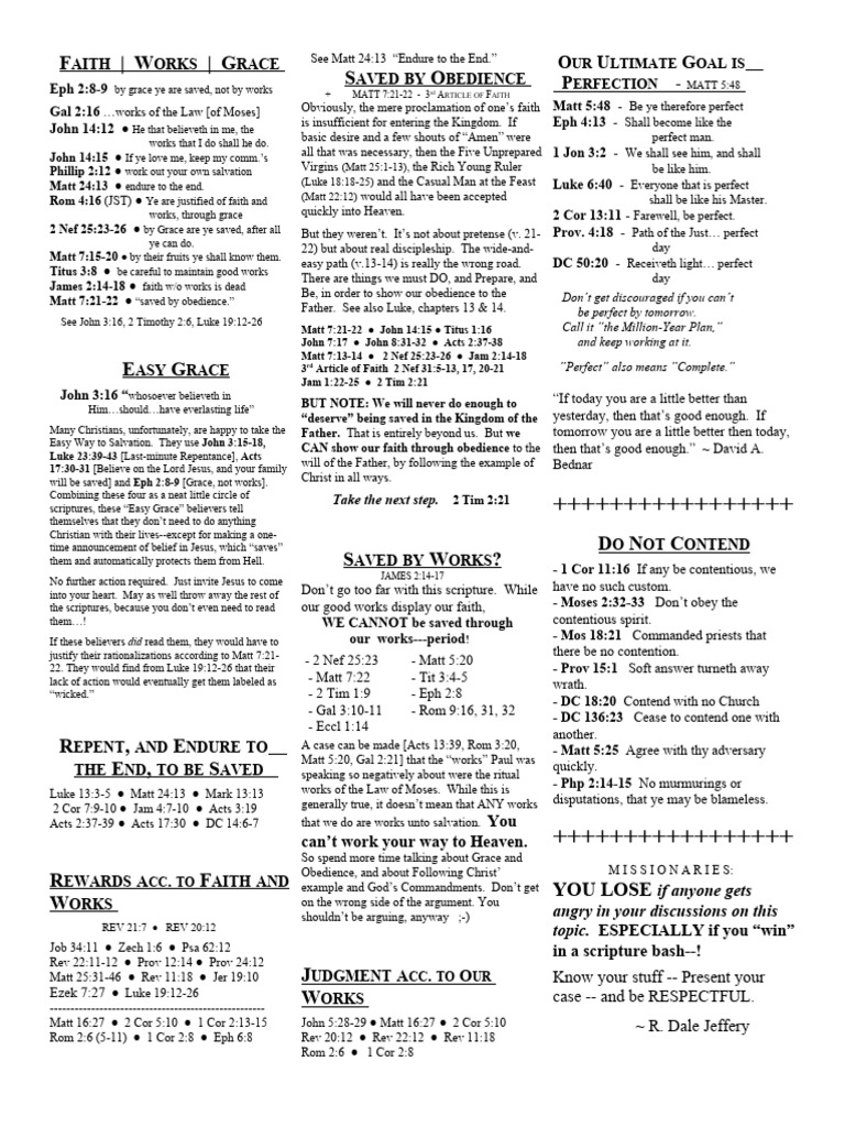 Faith Works and Grace | PDF | Abrahamic Religions | Theology