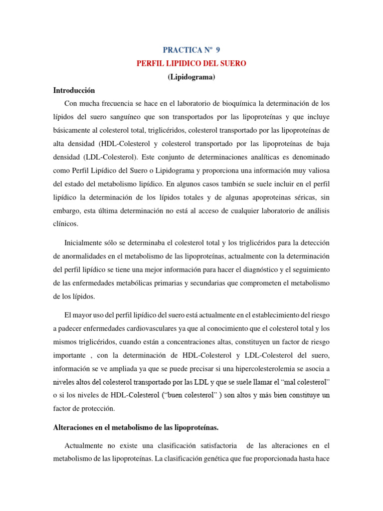 Perfil Lipídico y Riesgo Cardiovascular | PDF | Lipoproteína ...