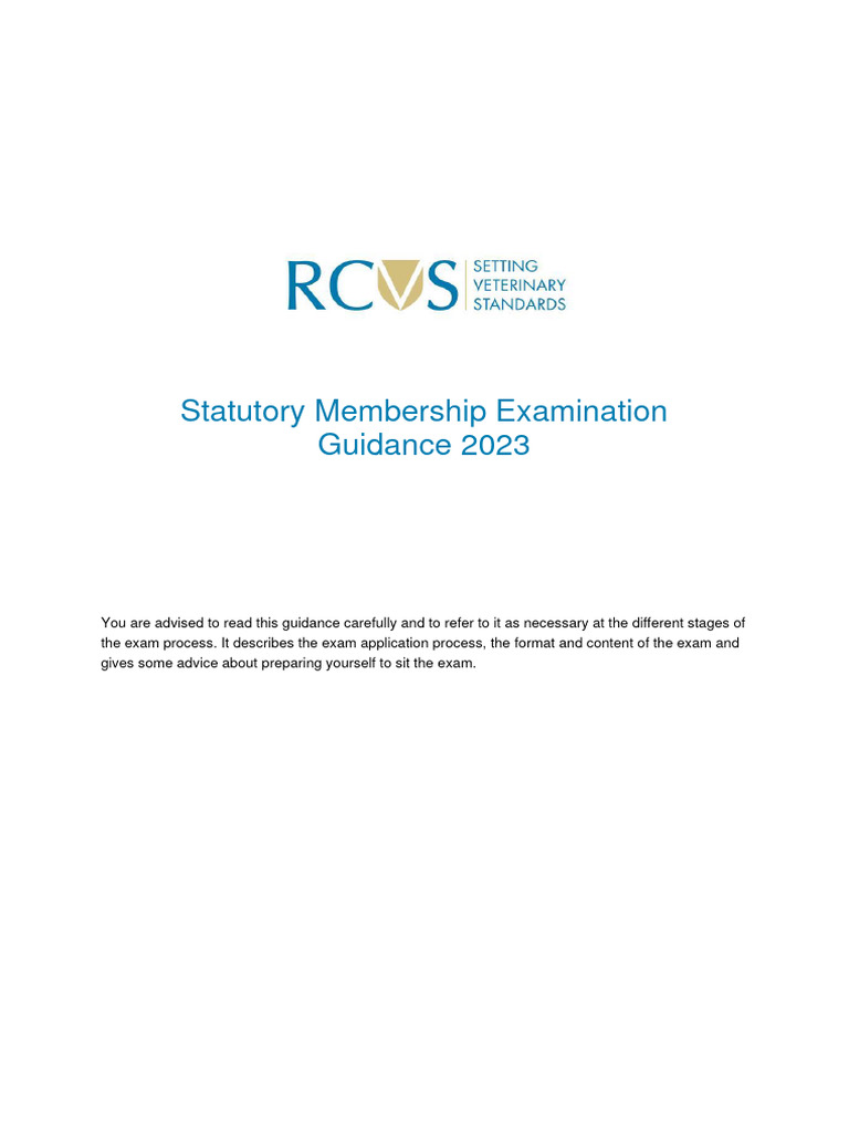 RCVS Exam Guidance | PDF | International English Language Testing ...