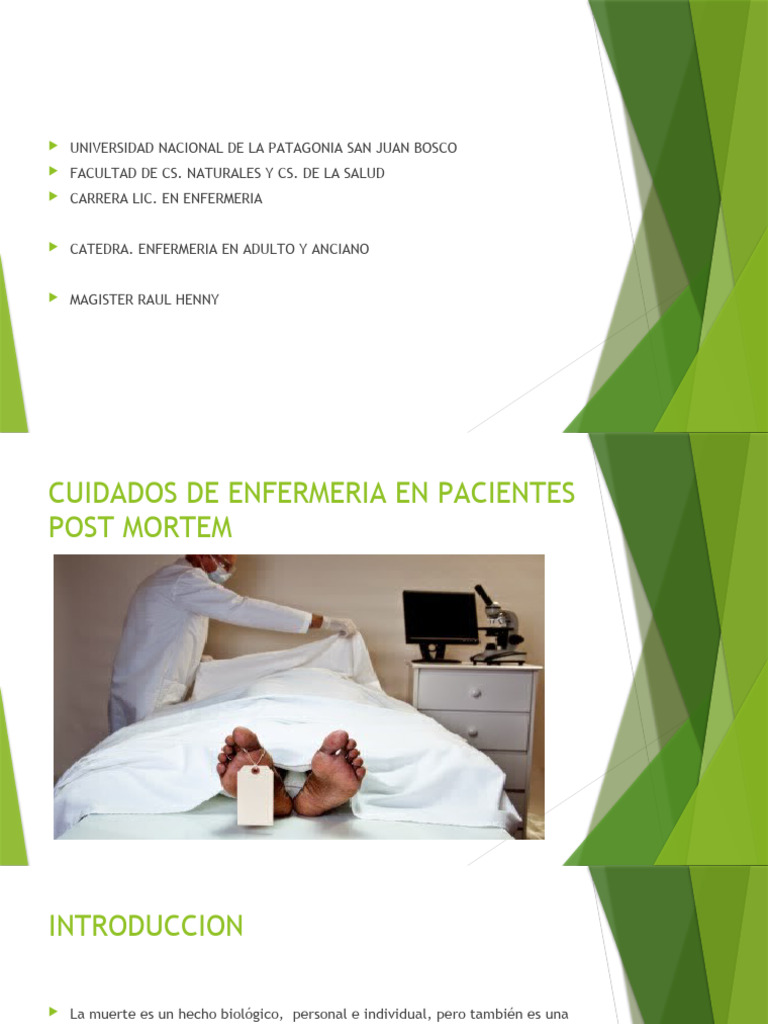 Cuidados Post Mortem | PDF | Muerte | Cuidado de la salud Cuidados Post Mortem | PDF | Muerte | Cuidado de la salud