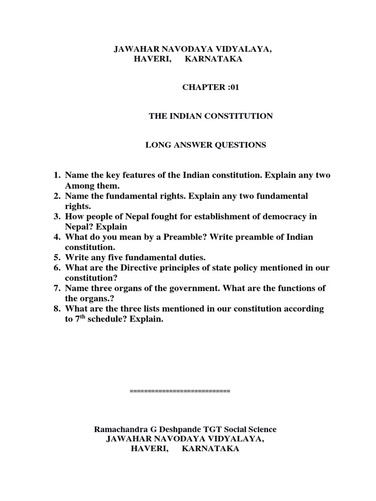 Long Ans Type | PDF | Politics