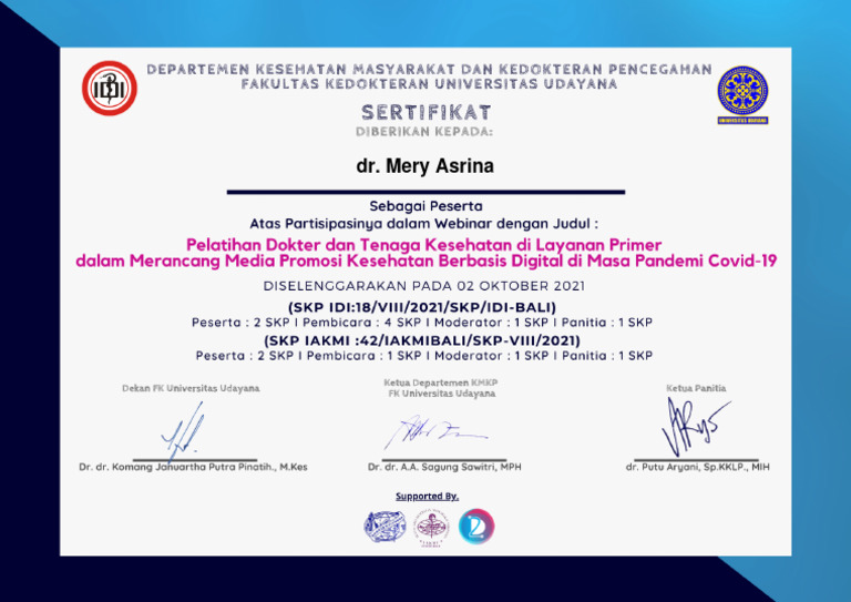 Dr. Mery Asrina Profile Overview | PDF