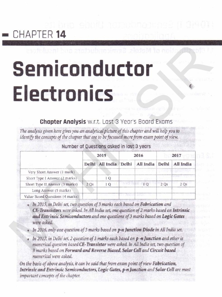 Semiconductor Exam Trends Analysis | PDF | P–N Junction | Electrical Resistivity And Conductivity