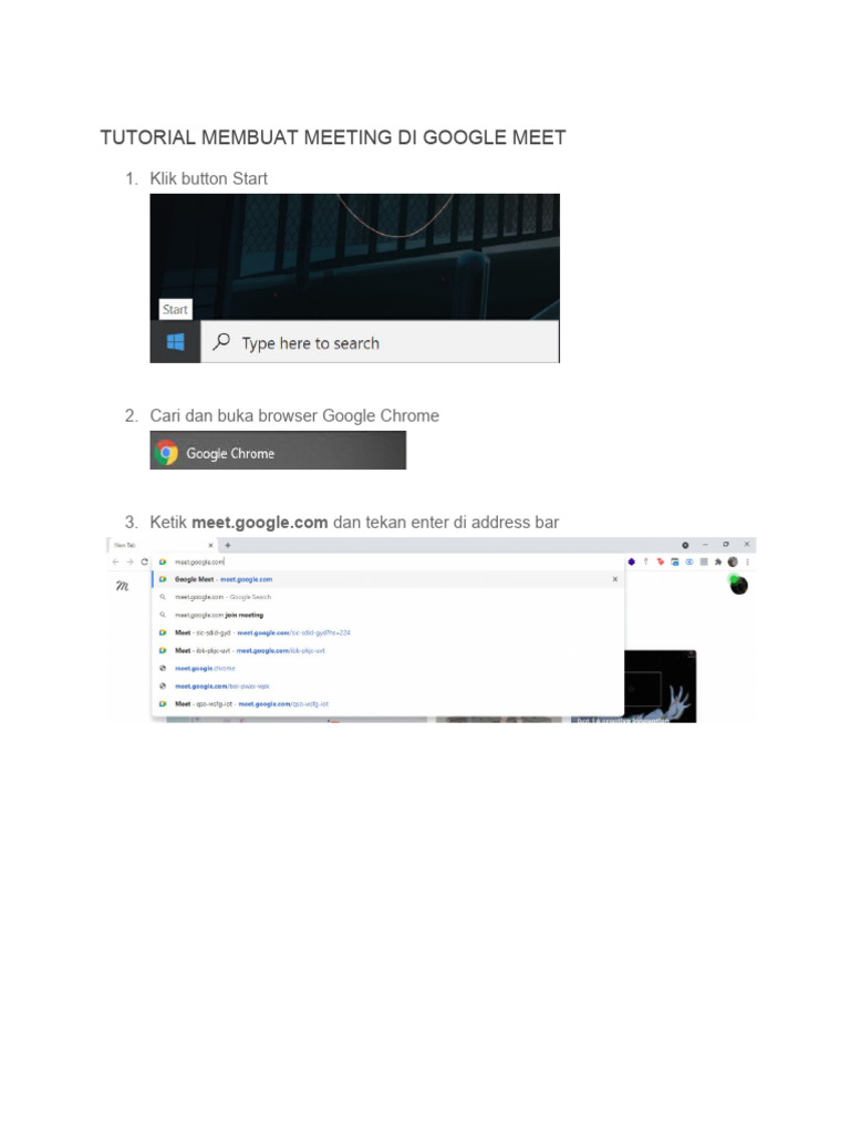 Panduan Google Meet untuk Pemula | PDF