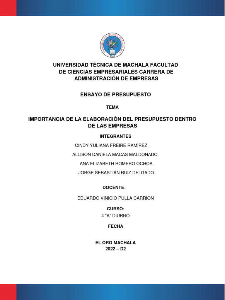 Importancia Del Presupuesto Dentro de Las Empresas | PDF | Presupuesto | Business