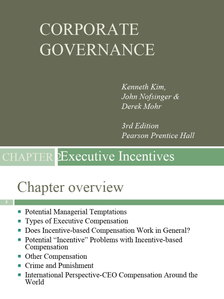 Ch02 Executive Incentives - 3ed | PDF | Incentive | Executive Compensation