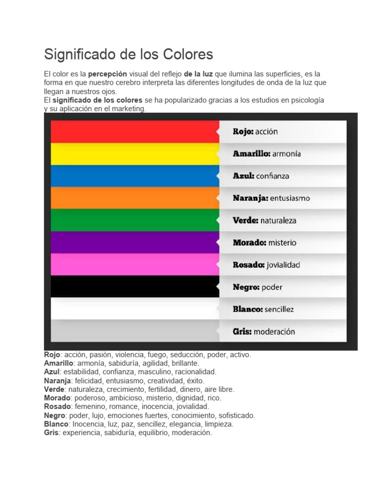 Significado de Los Colores | PDF | Filosofía