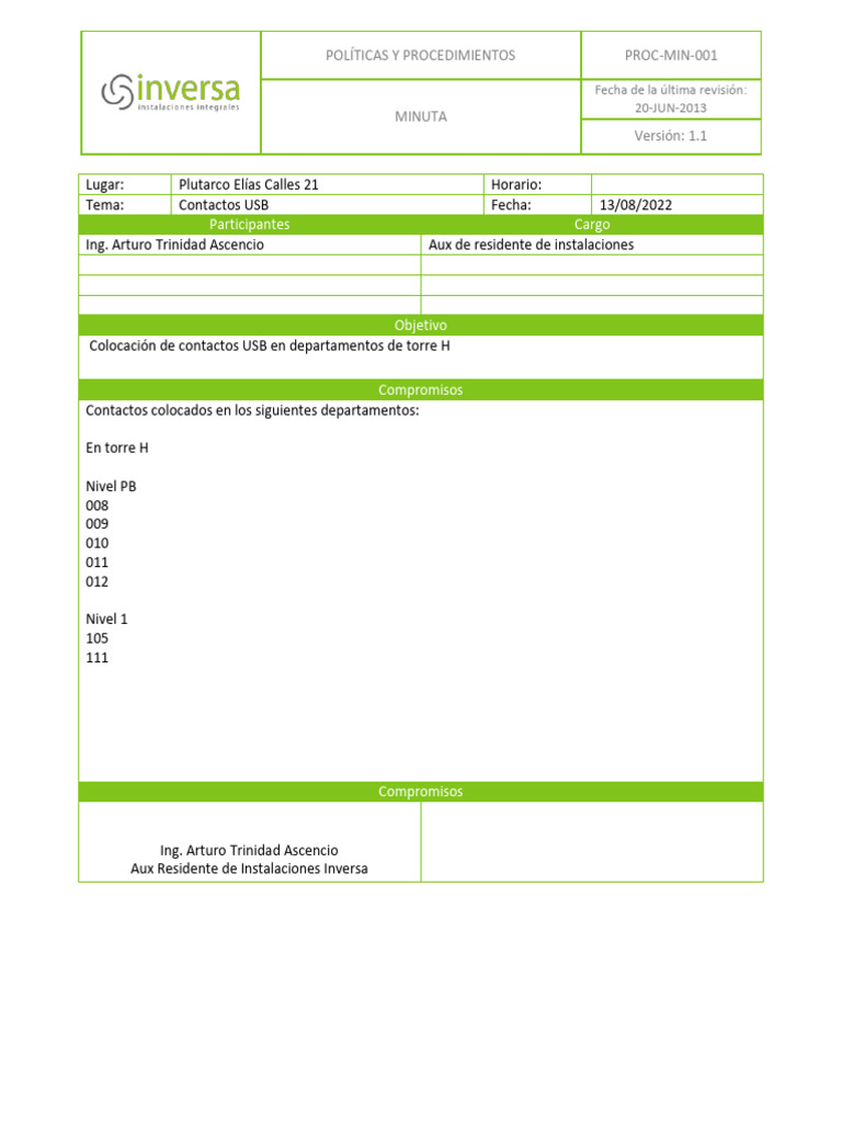 Minuta - Entrega de Pruebas | PDF