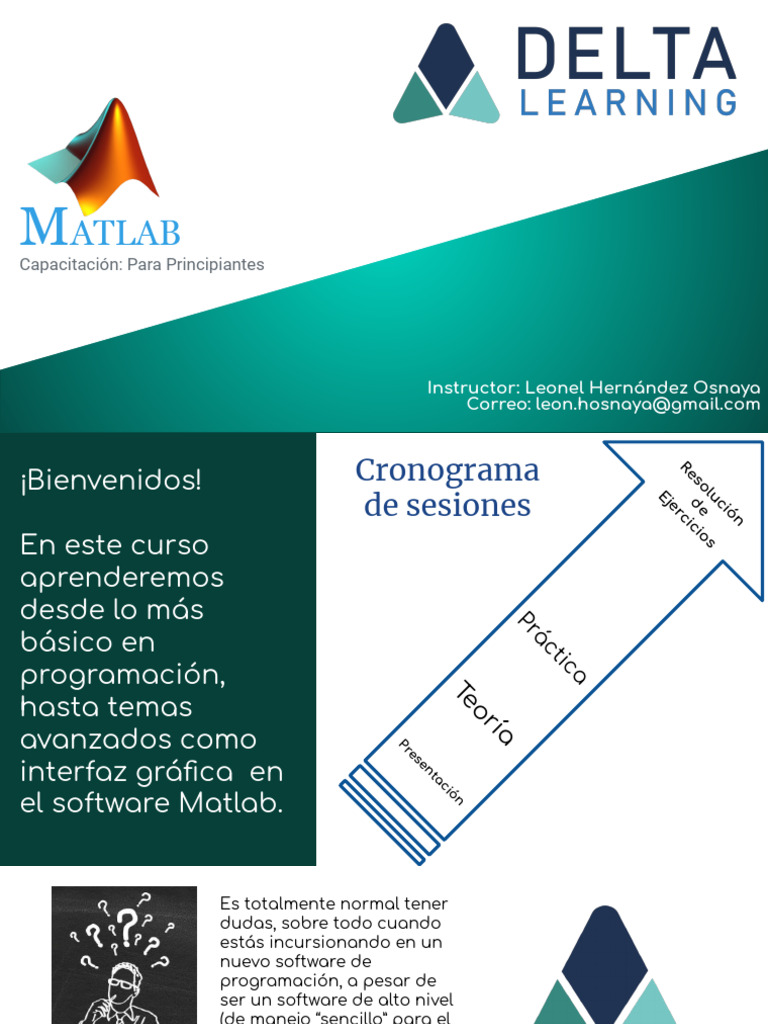 Matlab Delta Learning | PDF | Matriz (Matemáticas) | Programación de ...