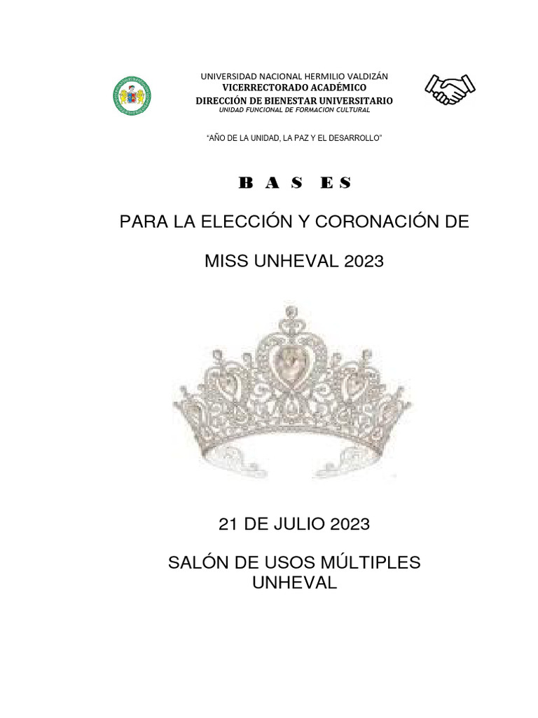 Bases Miss UNHEVAL 2023 | PDF
