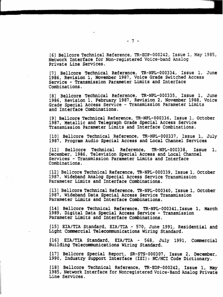 Bell Core | PDF | Electrical Connector | Information And Communications ...