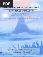 Kitaab At-Tawheed Abu Mansur Al-Maturidi | PDF