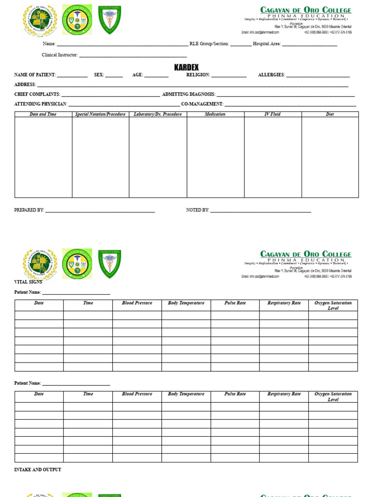 KARDEX | Download Free PDF | Clinical Medicine | Medicine
