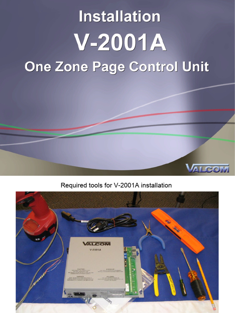 V-2001a Installation | PDF