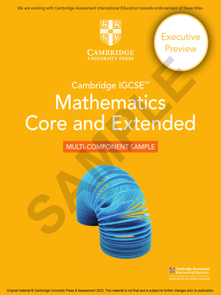 EDU IGCSE Core and Extended Maths Executive Preview Digital 23 | PDF ...