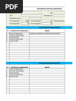 Formato Plan Anual de Capacitación | PDF