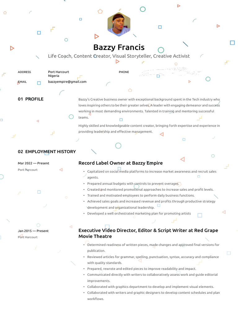 Bazzy Francis - Life Coach, Content Creator, Visual Storyteller ...
