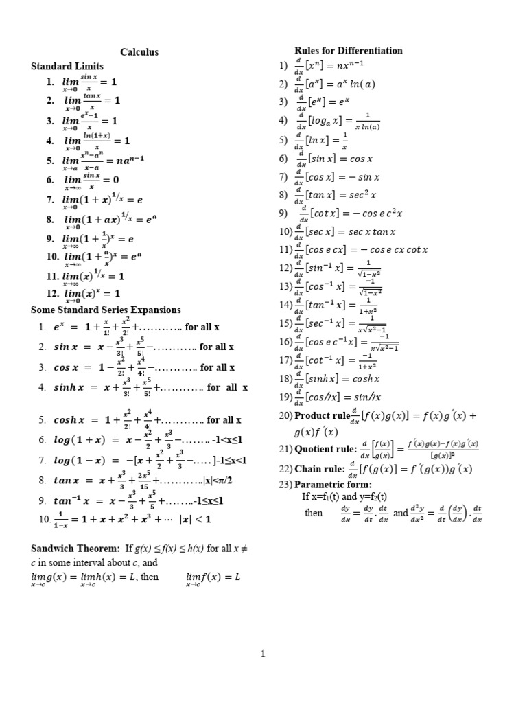 Calculus: Limits and Integration Basics | PDF | Applied Mathematics ...