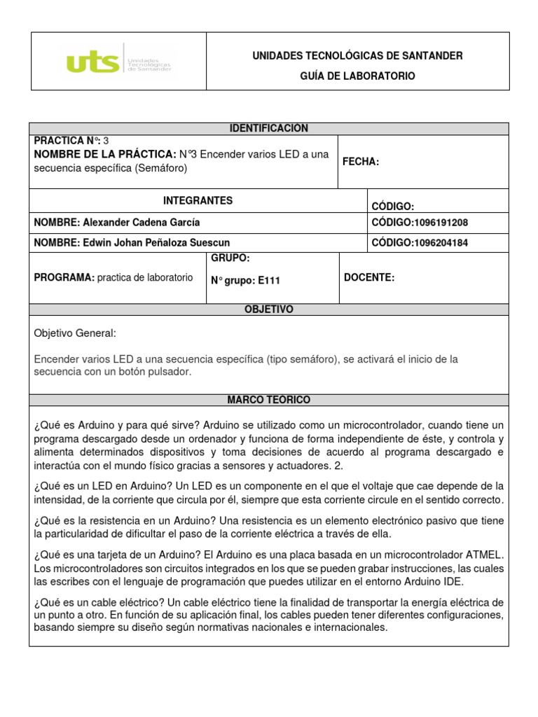 Lab Arduino 3 Y 4 Pdf Arduino Transistor De Unión Bipolar