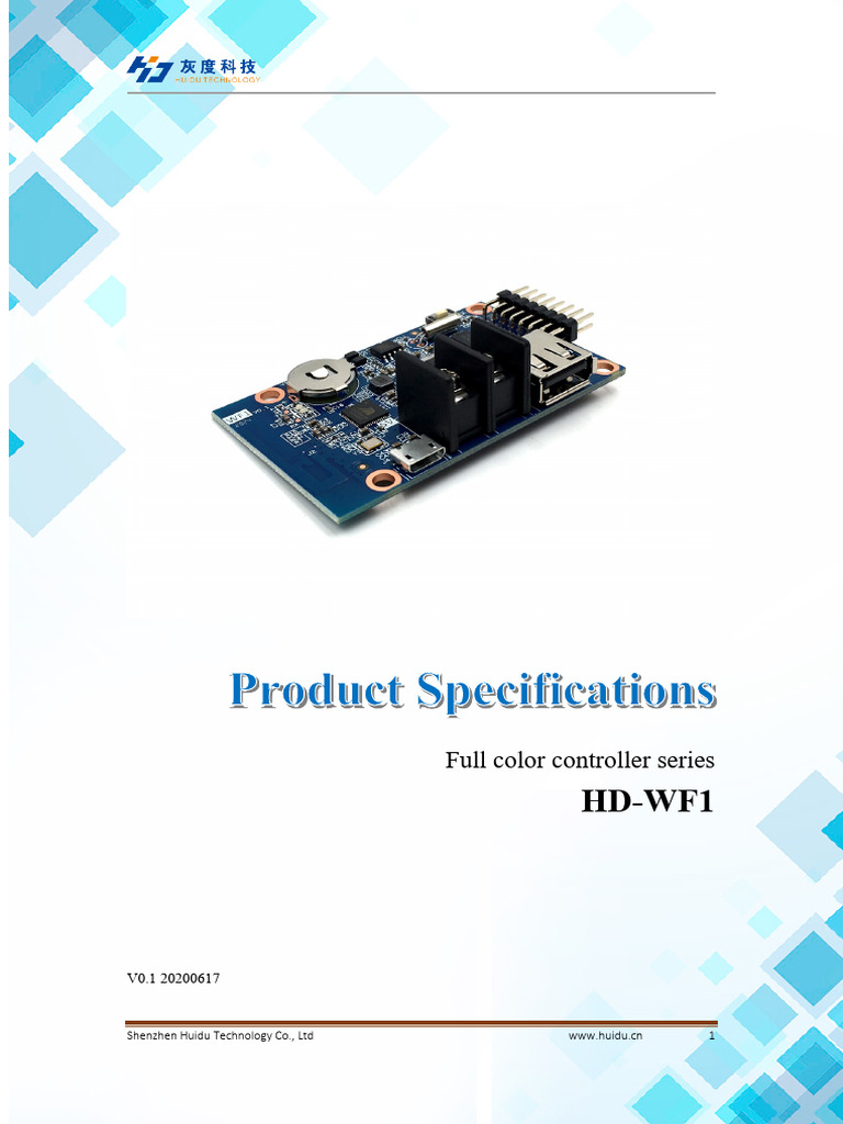 HD-WF1 Specification V0.1 | PDF | Computing | Computer Engineering