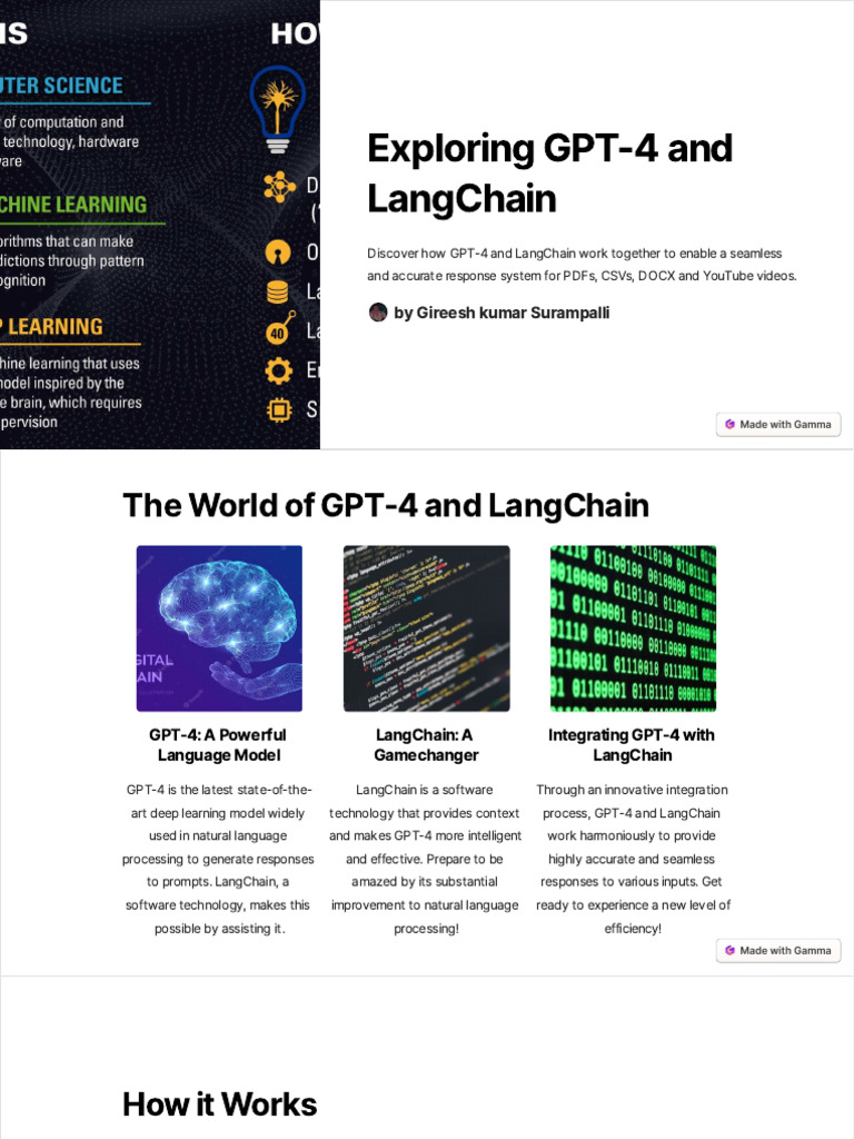 Exploring GPT 4 and LangChain - PDF 2 | Download Free PDF | Data Analysis | Data
