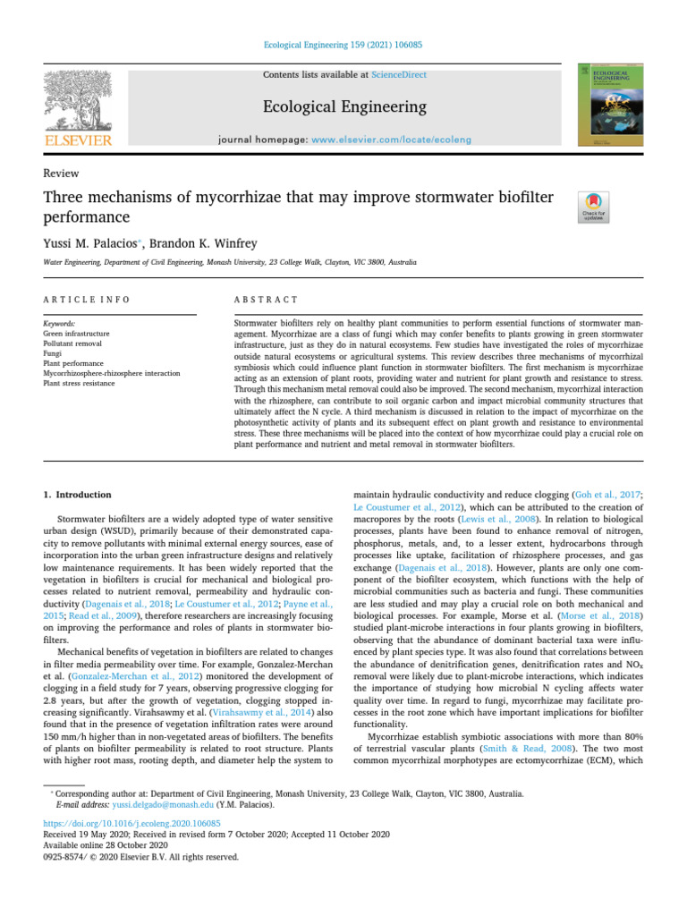 Three Mechanisms of Myco | PDF | Root | Soil