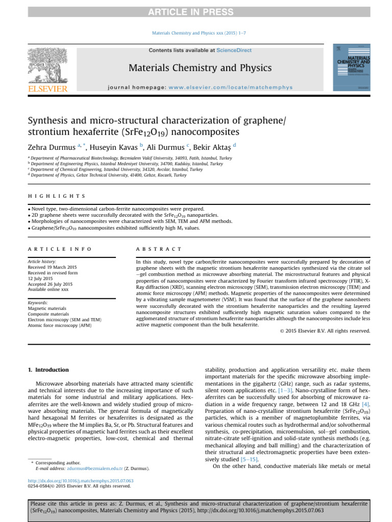 Synthesis and Micro-Structural Characterization of Graphene:Strontium ...