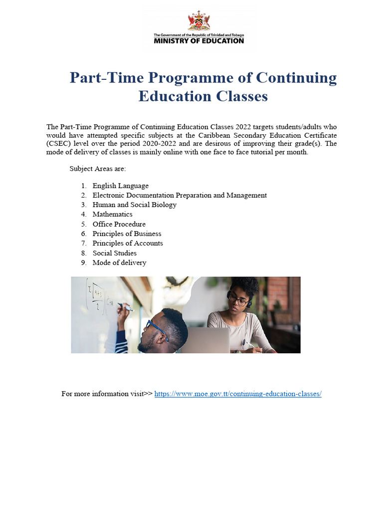 CSEC Grade Improvement Classes 2022 | PDF | Business