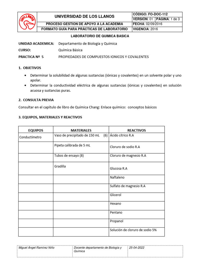 Pract# 5 Fo-Doc-112 | PDF | Etanol | Solubilidad