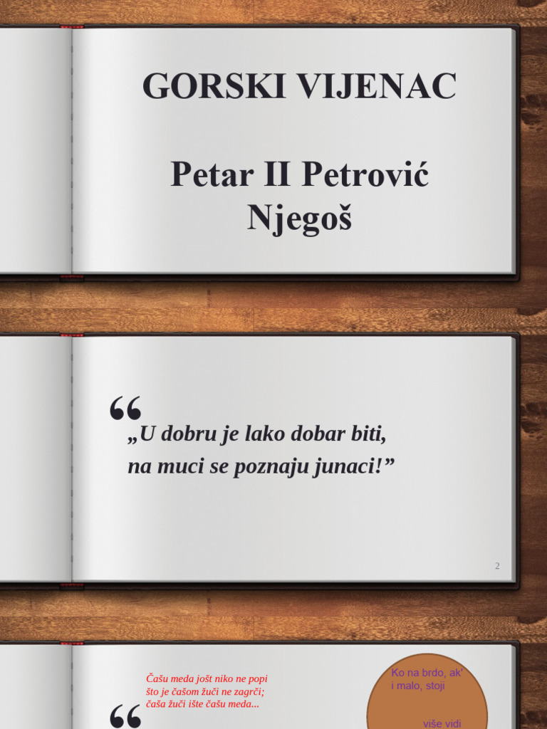 Gorski Vijenac - Petar II Petrovic Njegos | PDF