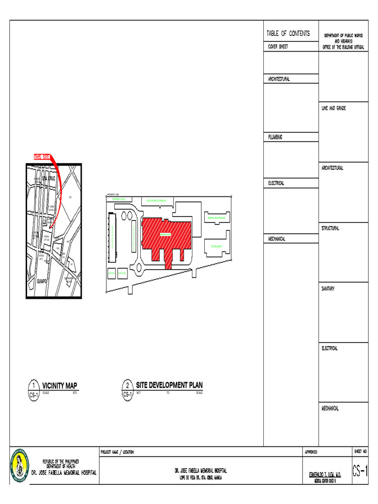Hospital Site Development Plan Map | PDF | Metro Manila
