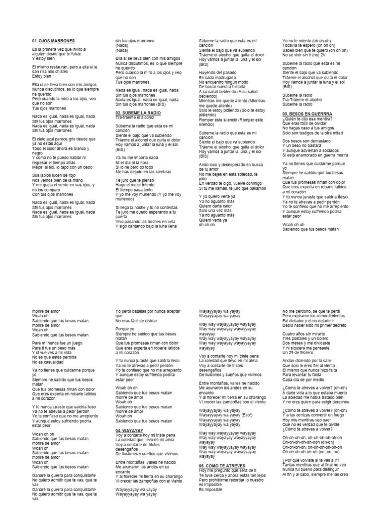 OJOS MARRONES | PDF | Amor