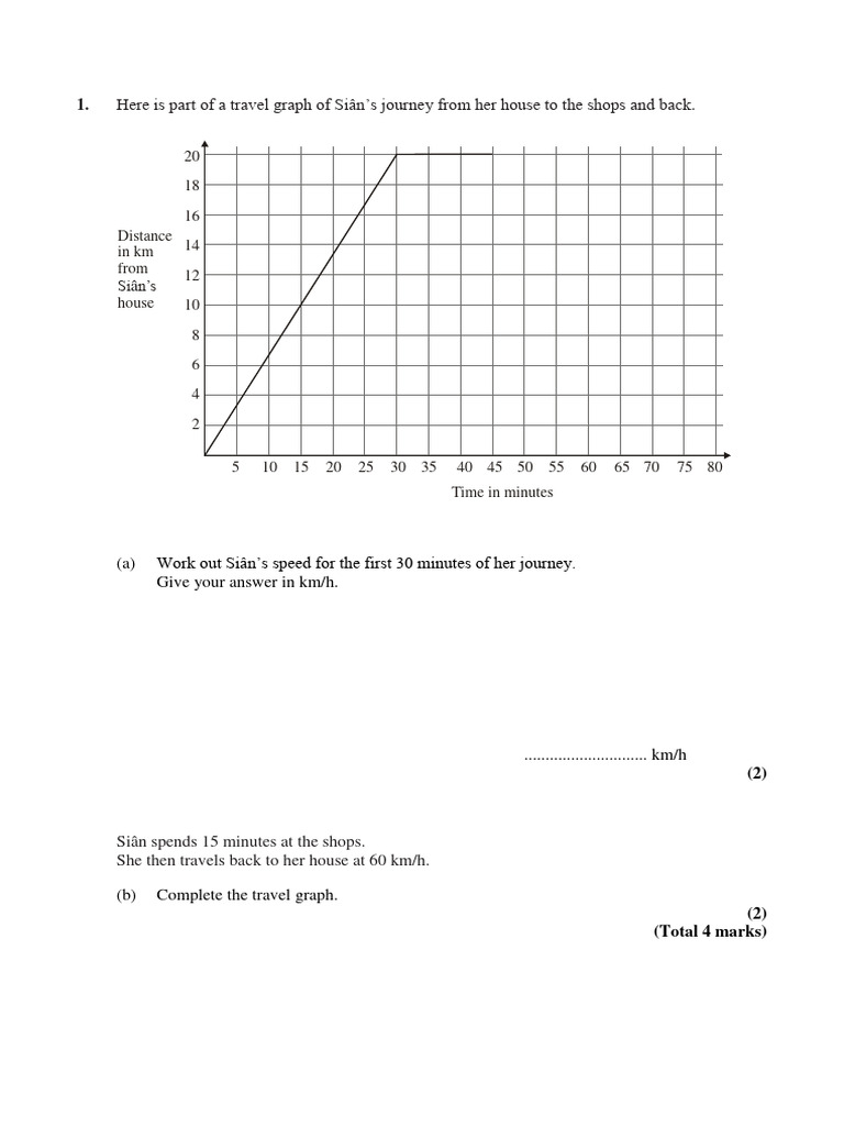 Distance Time Graphs PHYSICS EDEXCEL | PDF | Speed | Quantity