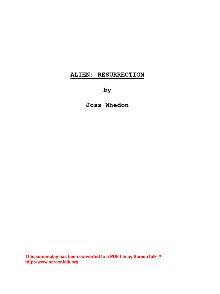 Alien Resurrection | PDF | Language Arts & Discipline