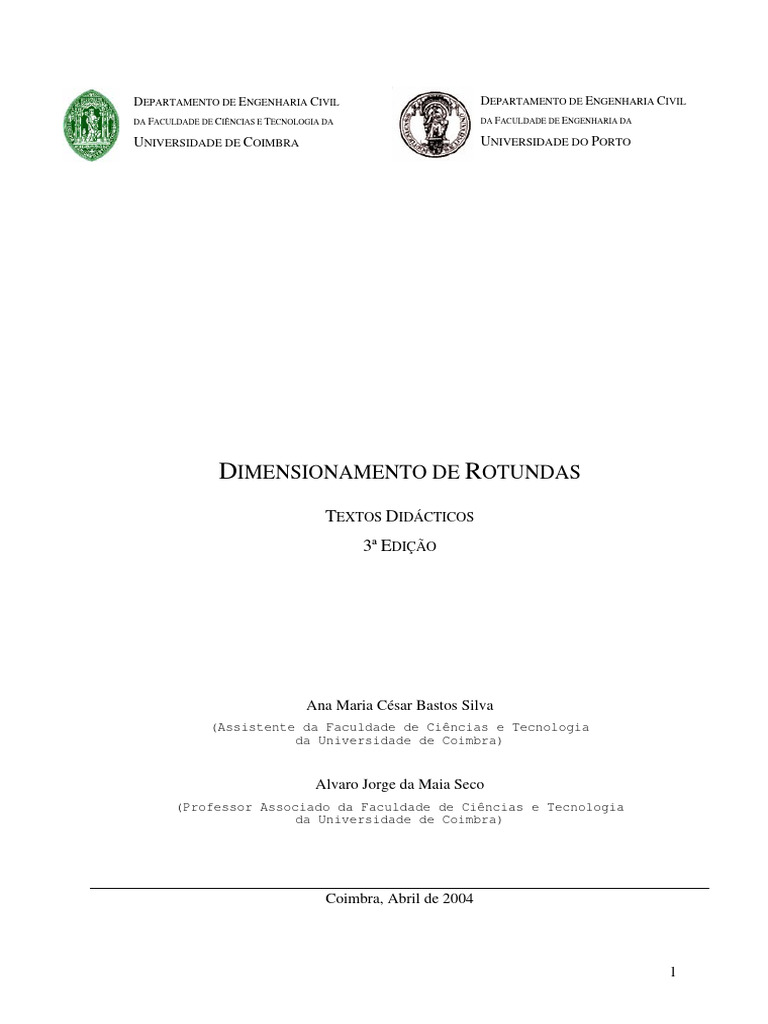 Silo - Tips Dimensionamento de Rotundas | PDF | Tráfego | Geometria