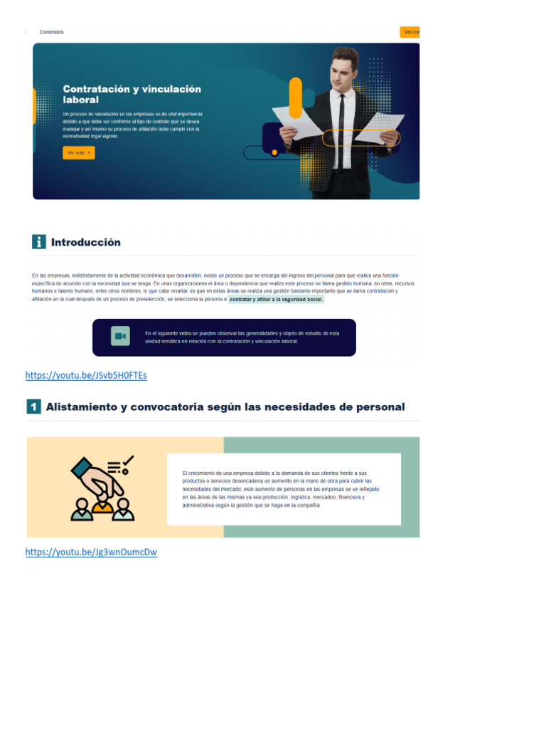 Componente Formativo Contratación y Vinculación Laboral | PDF