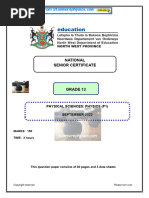 Physical Science Grade 12 NSC November 2021 P1 and Memo | PDF