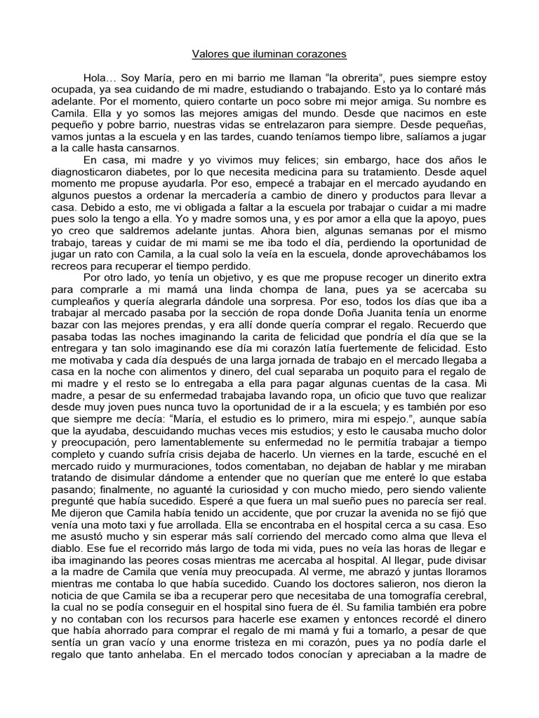 Valores Que Iluminan Corazones | PDF