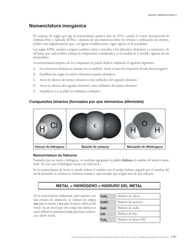 Nomenclatura Inorgánica Descargar Gratis Pdf Valencia Química