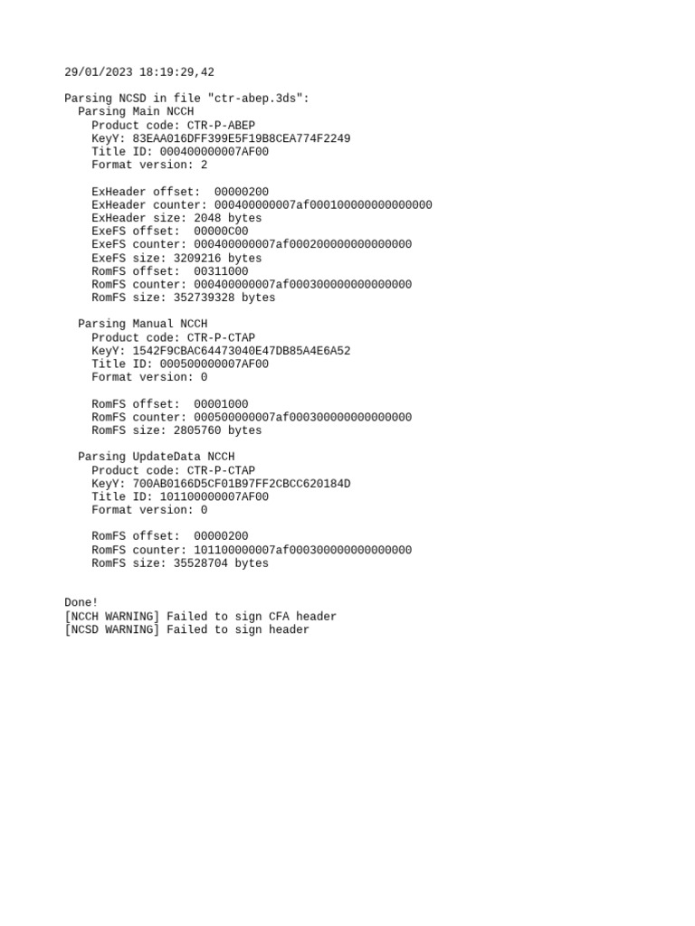 NCSD Parsing Report for CTR-ABEP | PDF