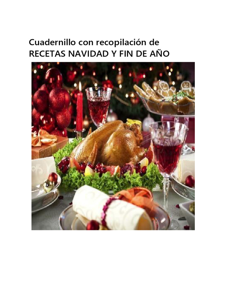 RECETAS PARA NAVIDAD DE FIN DE AÑO - MSC CHEF CESAR BOHORQUEZ | PDF ...
