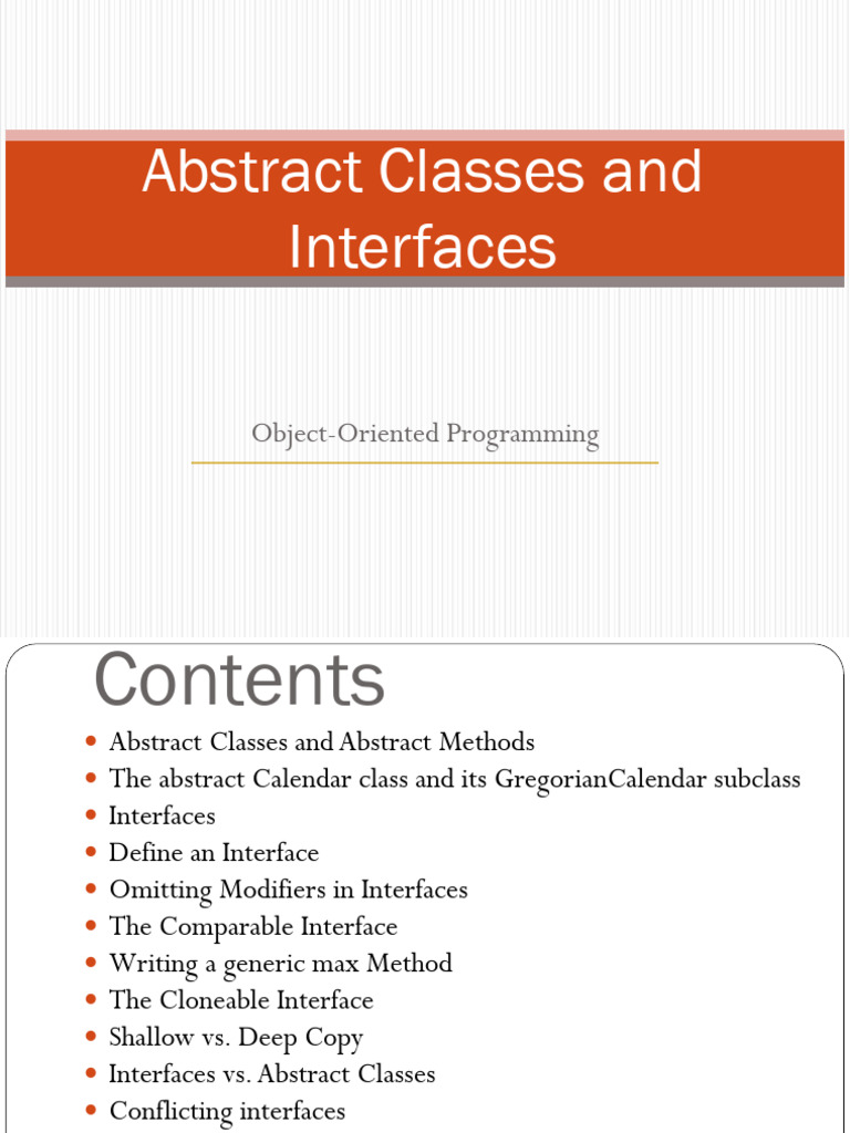 Abstract Class Interfaces | PDF | Class (Computer Programming ... Abstract Class Interfaces | PDF | Class (Computer Programming ...