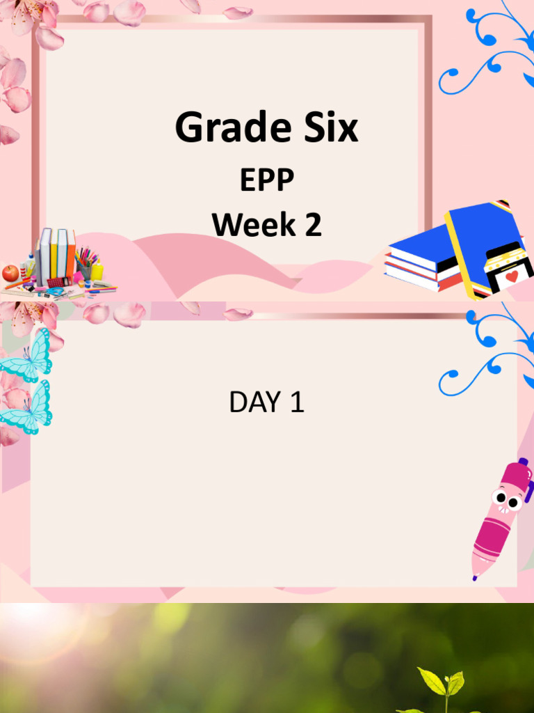 Grade 6 EPP-WEEK 2 | PDF | Trees | Plants
